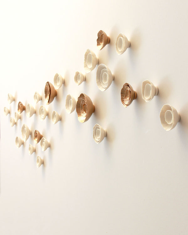 Flora Lux - Original Large Ceramic Wall Art: Abstract Porcelain Sculpt ...