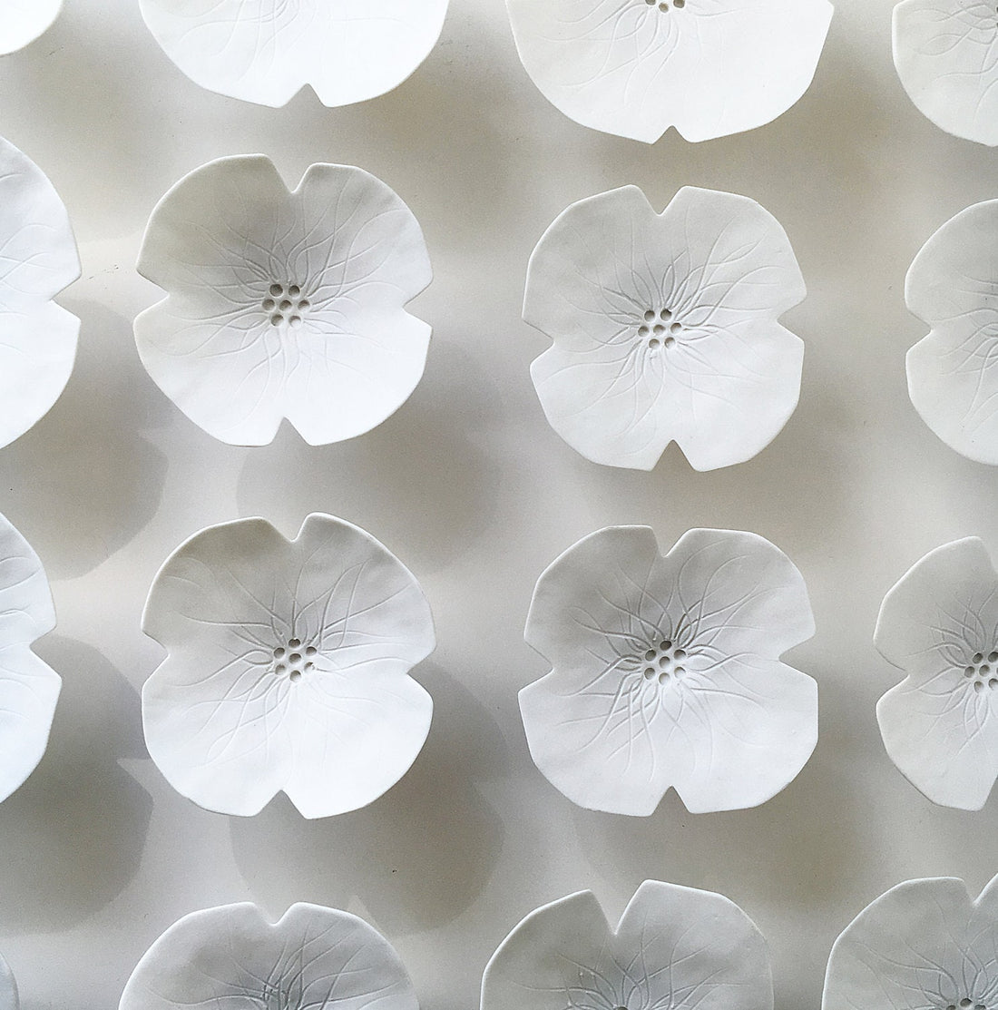 16 Graces - Large wall art set Contemporary wall sculpture 16 Ceramic ...